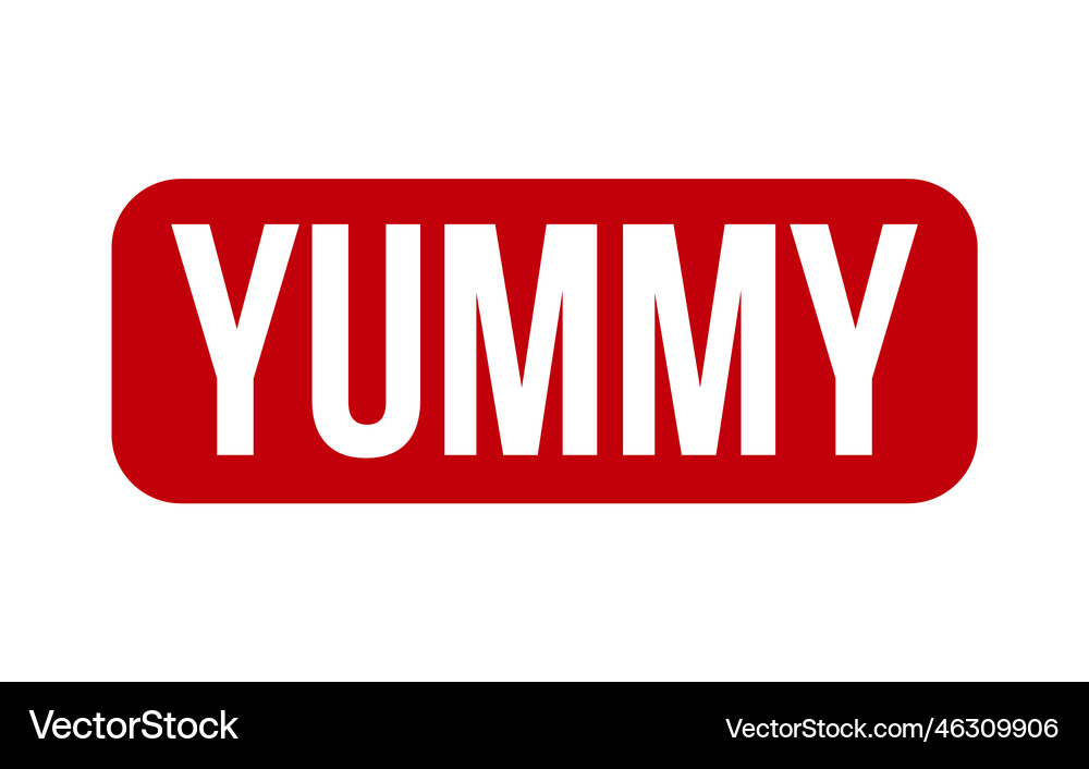Yummy rubber grunge stamp seal Royalty Free Vector Image