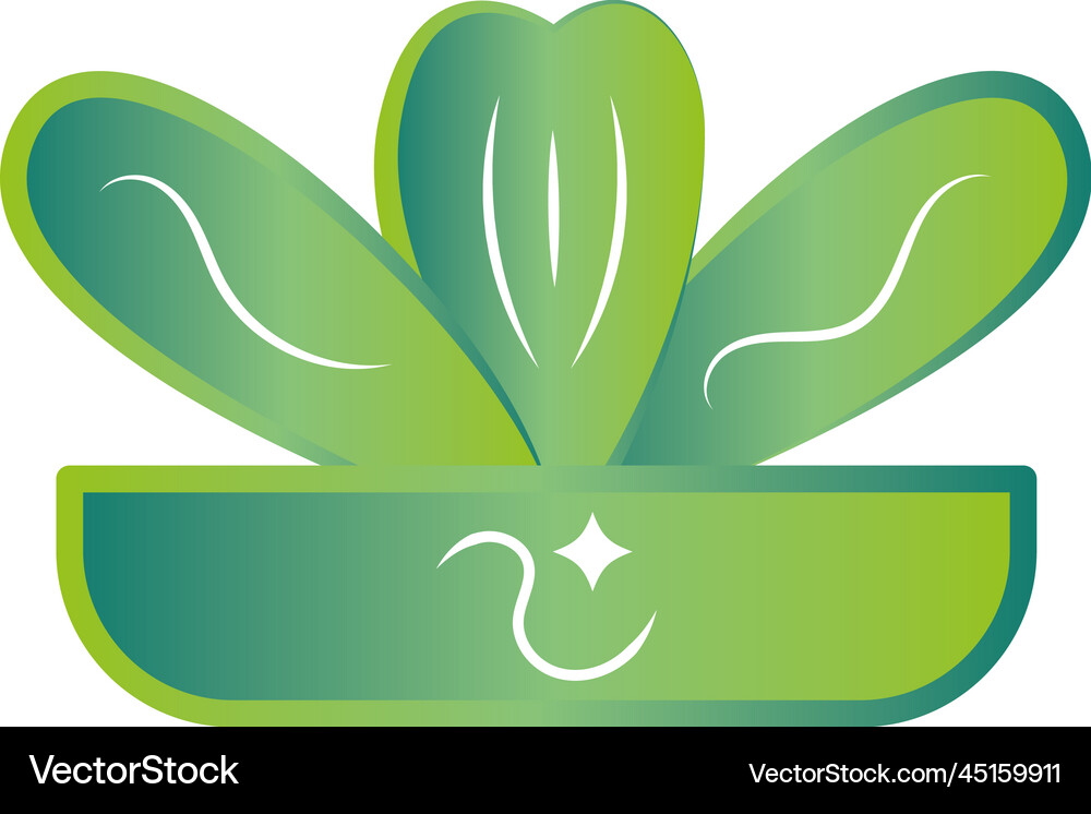 Isolated green indoor plant icon Royalty Free Vector Image