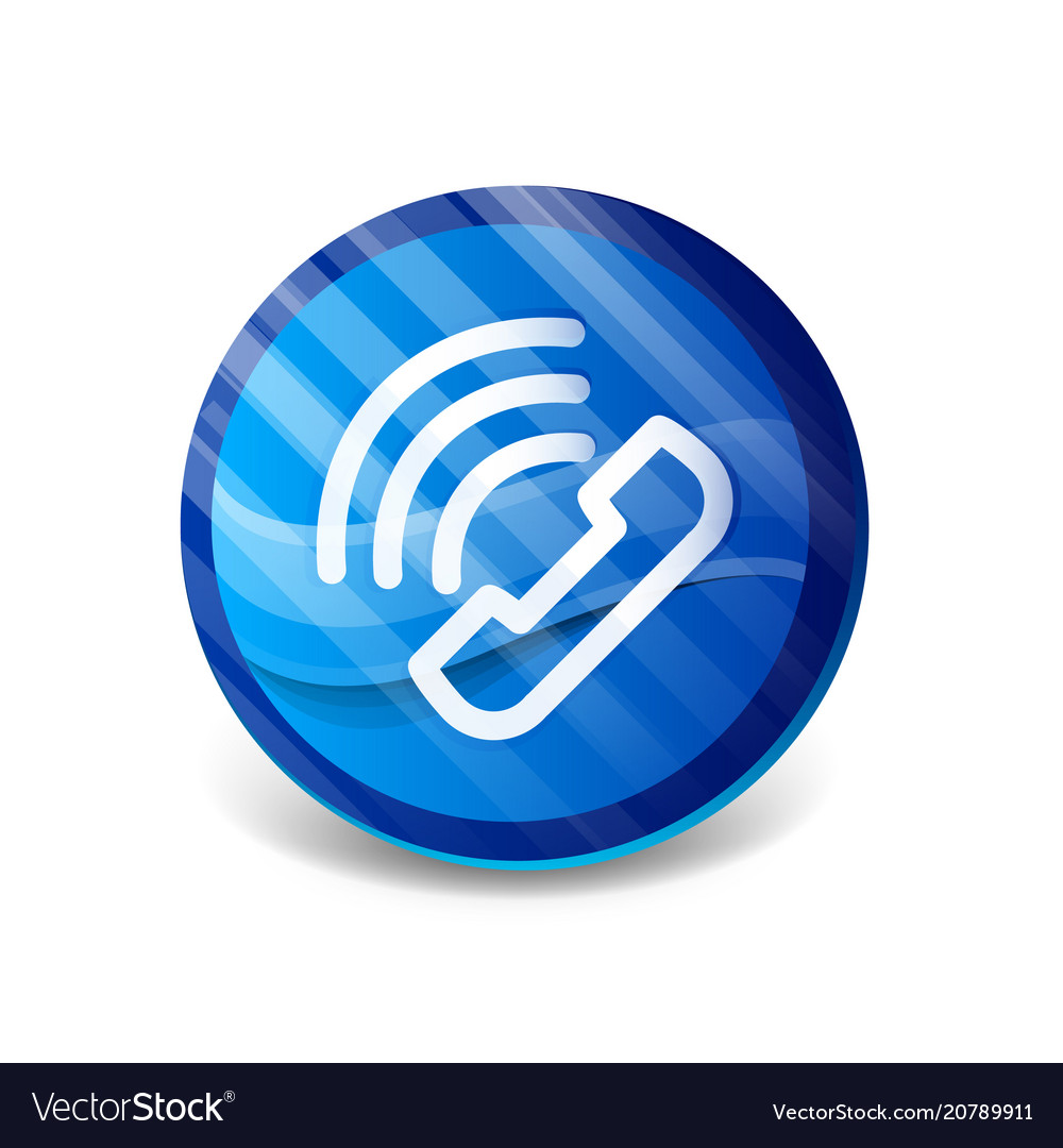 Phone support web button Royalty Free Vector Image