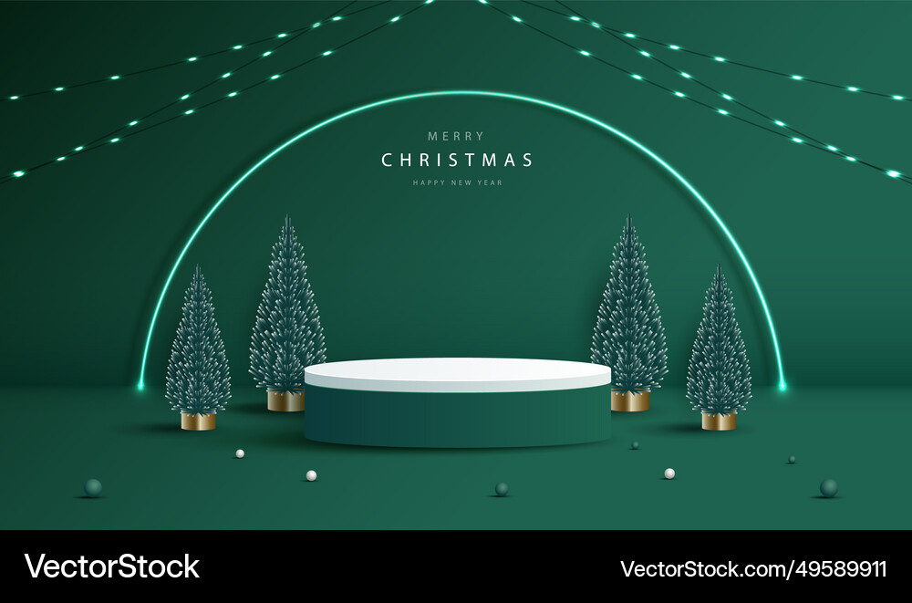 Podium shape for show cosmetic product display Vector Image