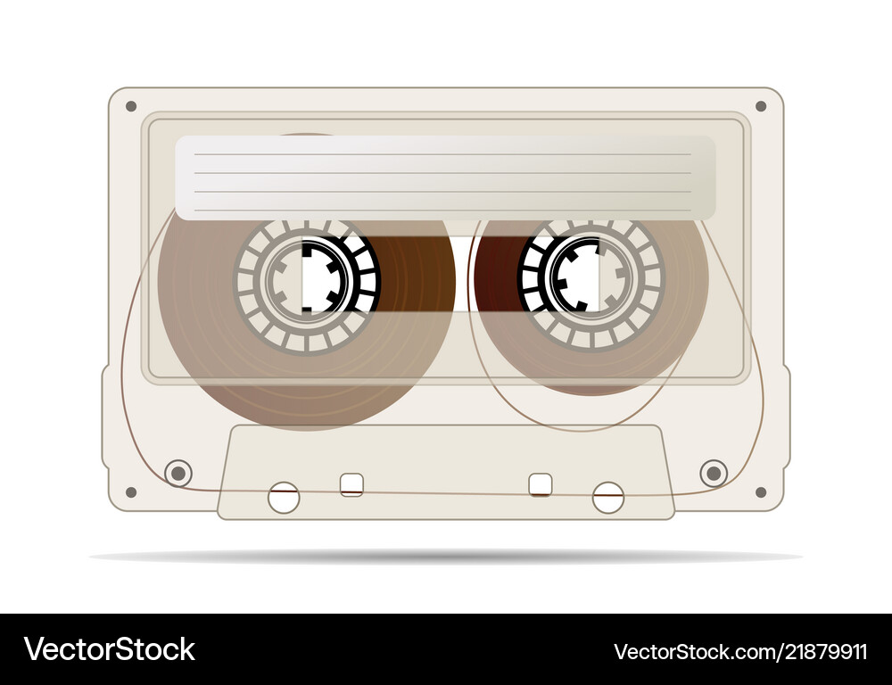 Realistic detailed audio cassette made from Vector Image
