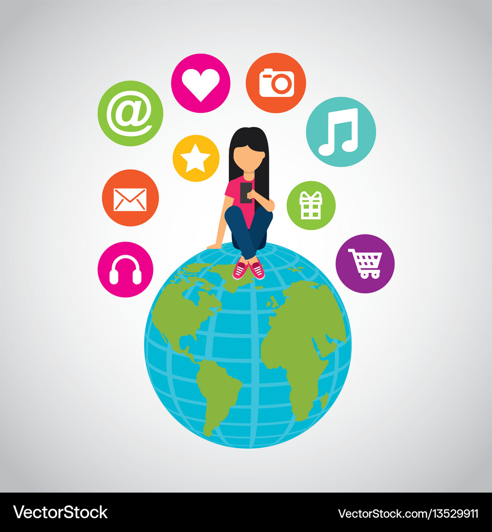 Social media network icons Royalty Free Vector Image
