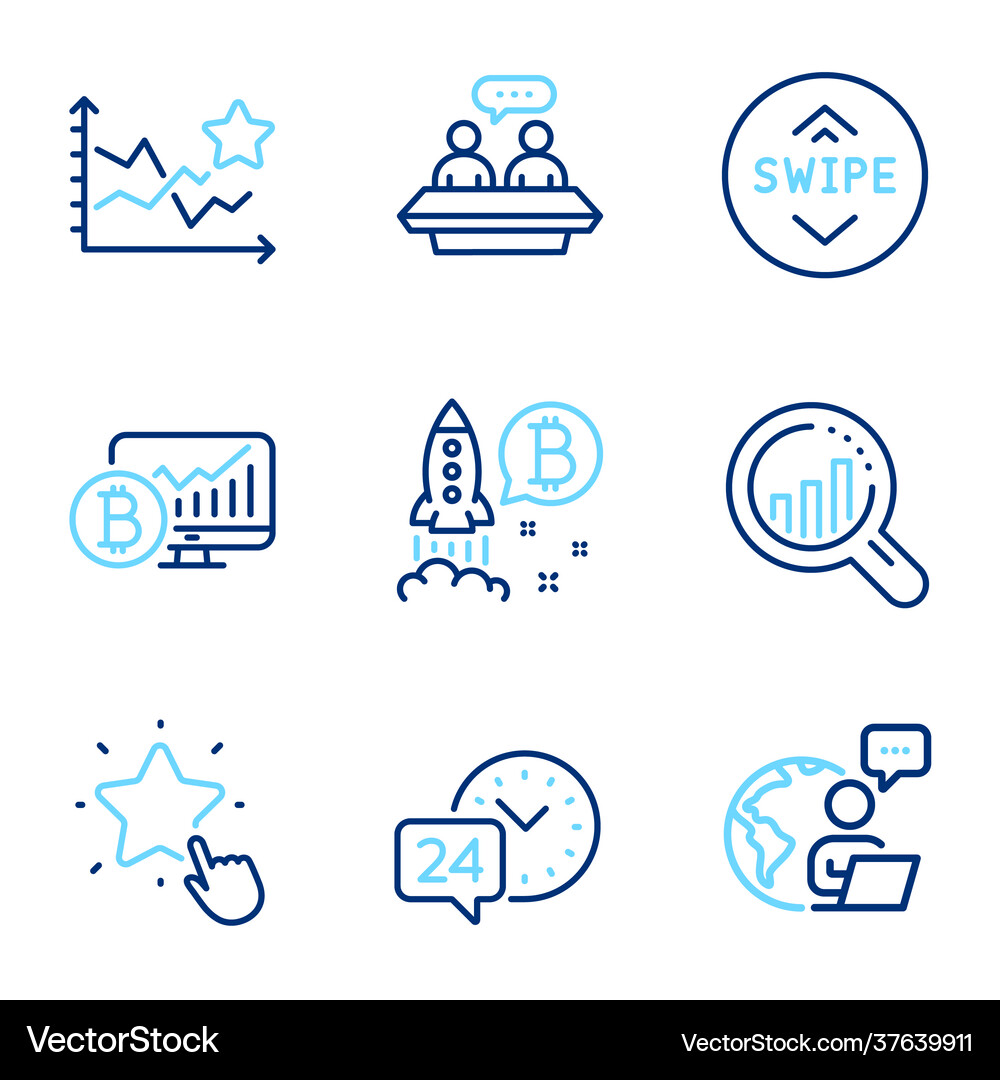 Technology icons set included icon as ranking Vector Image