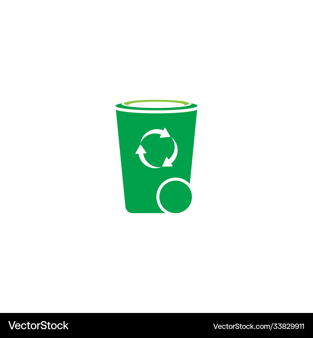Trash can icon design template Royalty Free Vector Image