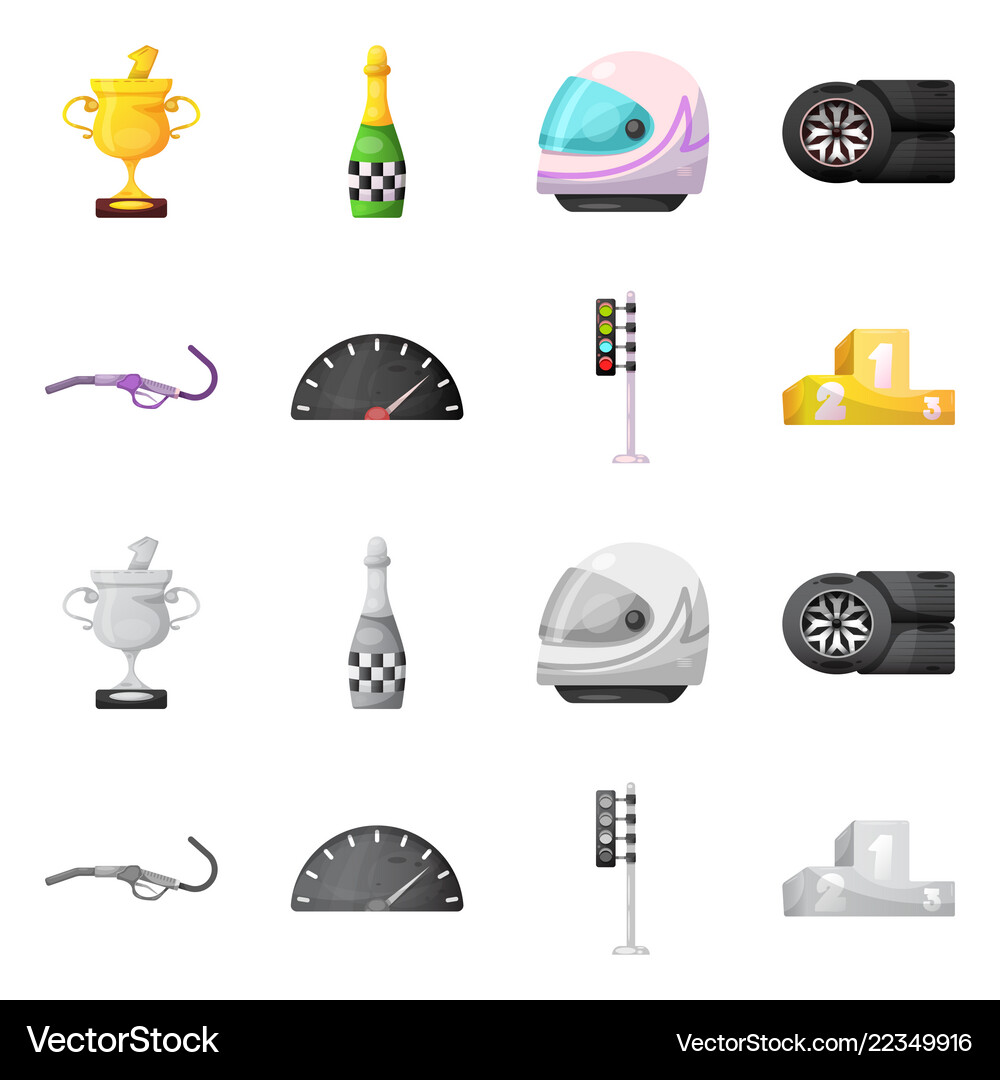 Car and rally symbol Royalty Free Vector Image