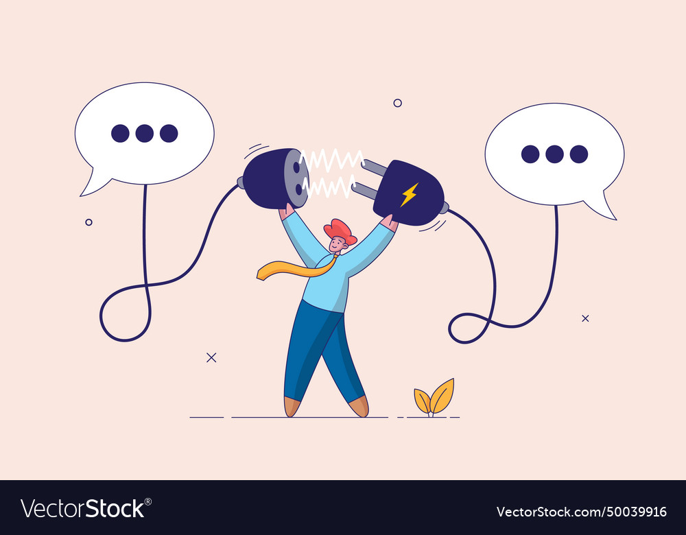Communicate to solve problem concept connect idea Vector Image Communicate to solve problem concept connect idea Vector Image