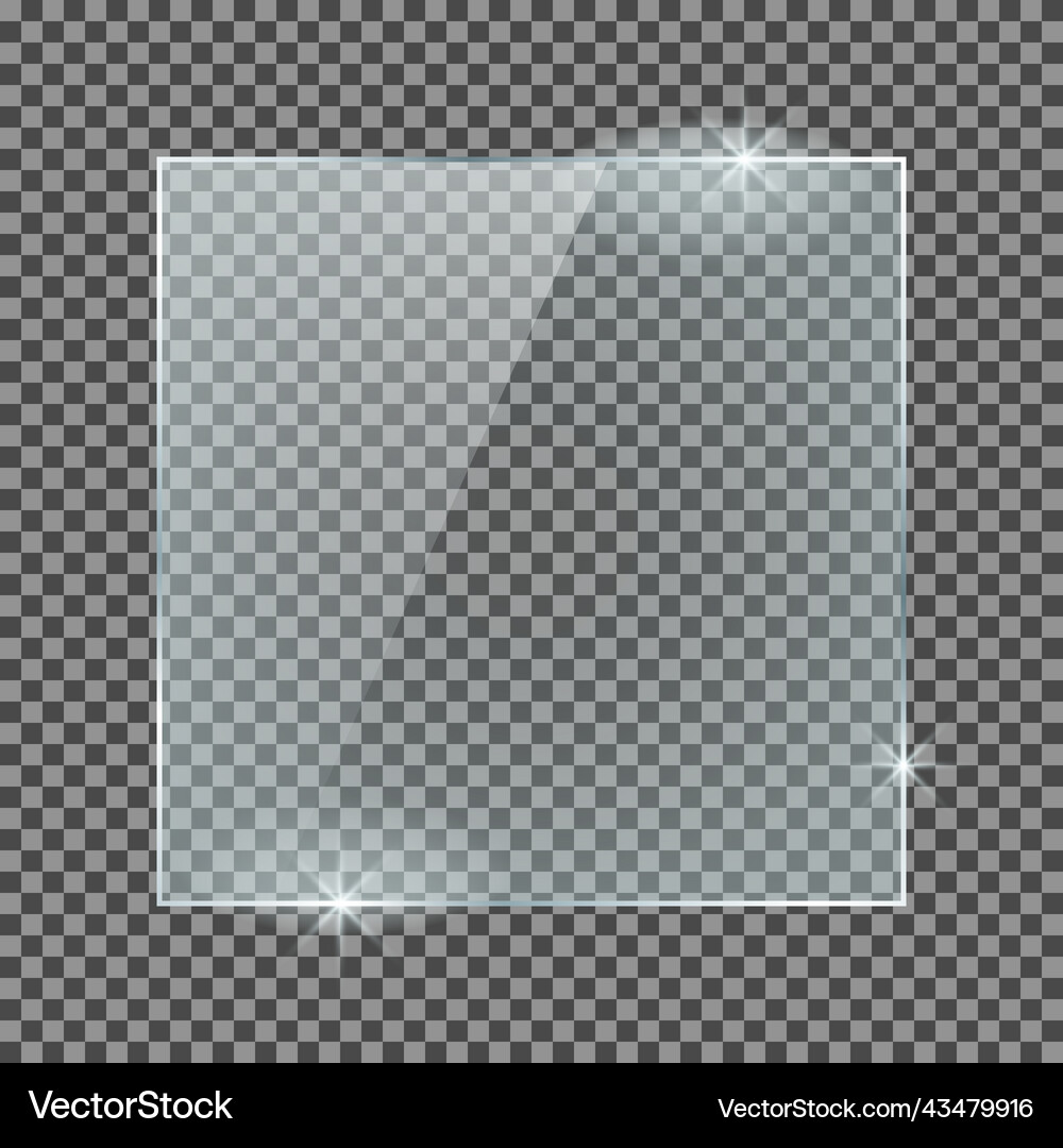 Glass plate isolated on a transparent background Vector Image