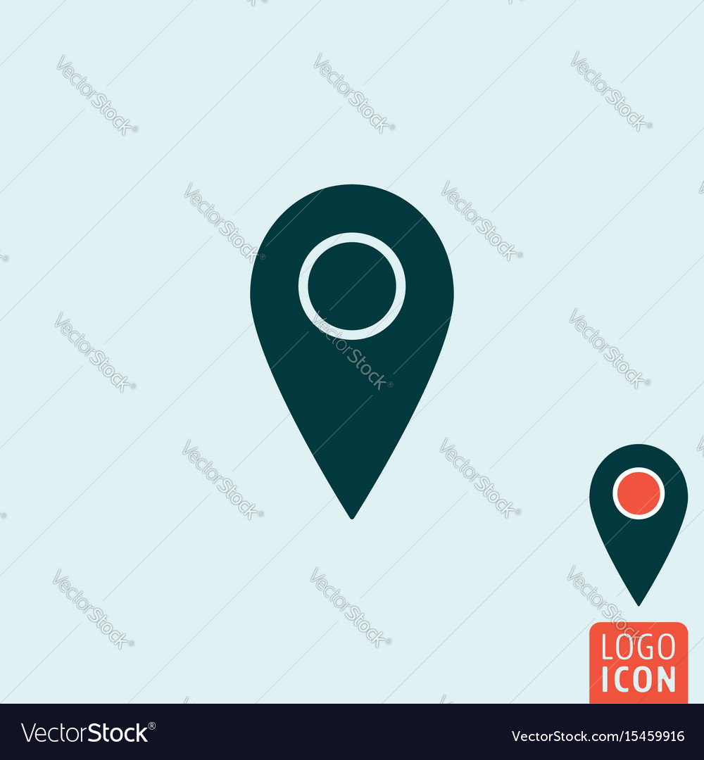 Mark icon map pointer symbol Royalty Free Vector Image