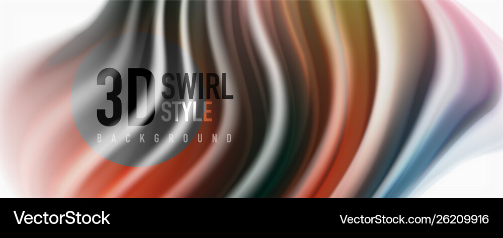 Modern liquid color flow on white - colorful flow Vector Image