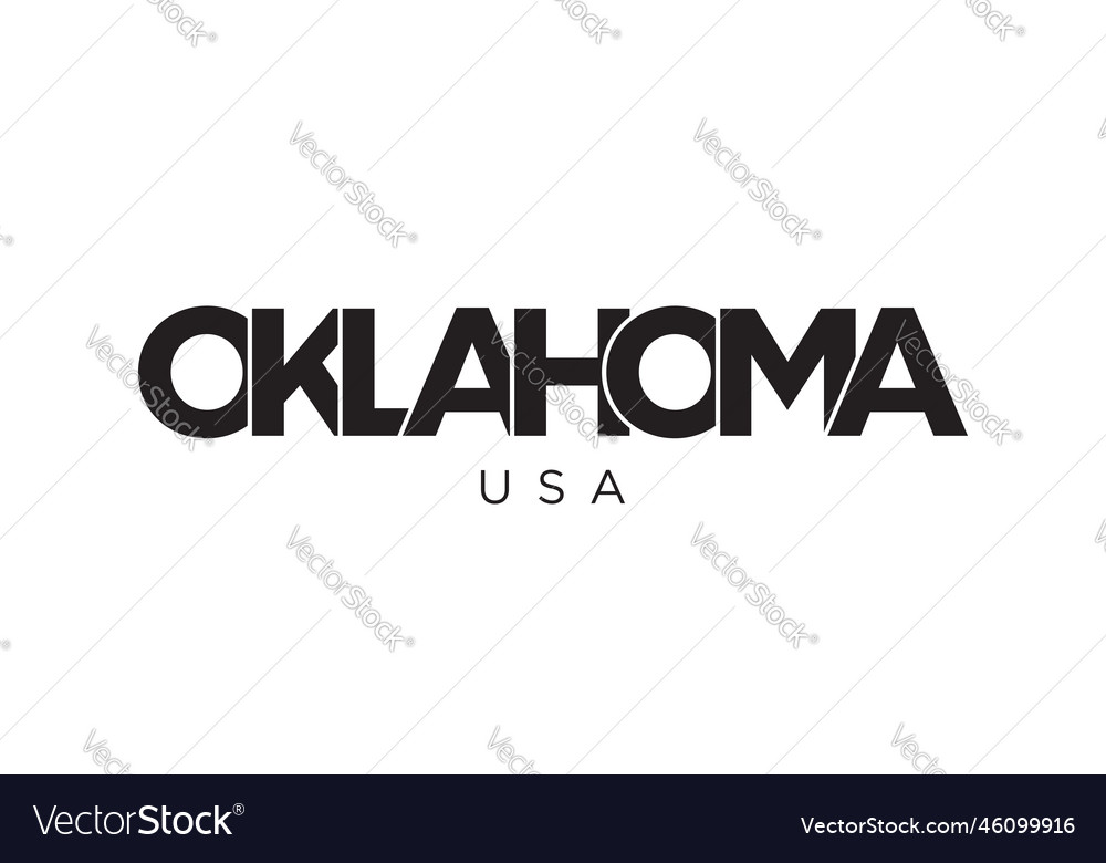 Oklahoma typography slogan design america Vector Image Oklahoma typography slogan design america Vector Image