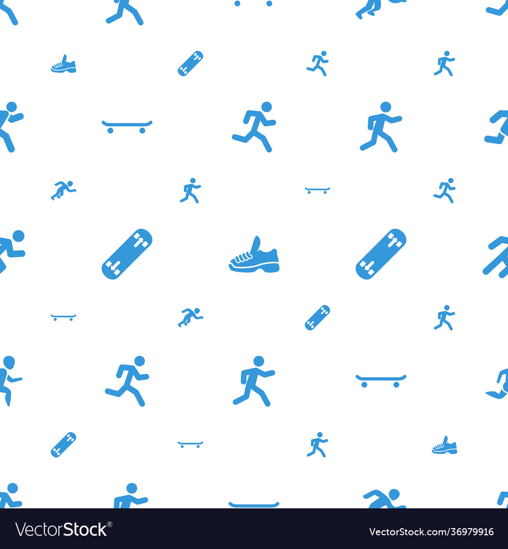 Run icons pattern seamless white background Vector Image