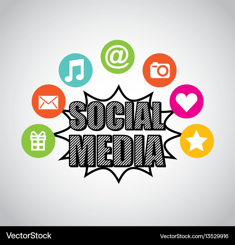 Social media network icons Royalty Free Vector Image