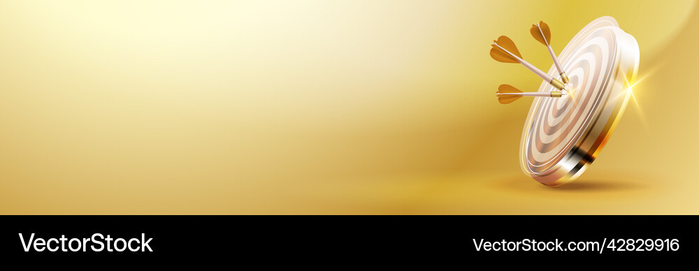 Target focus symbol sign on banner copy space Vector Image