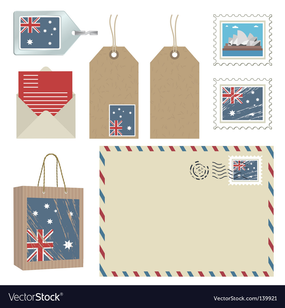Australia postage Royalty Free Vector Image - VectorStock