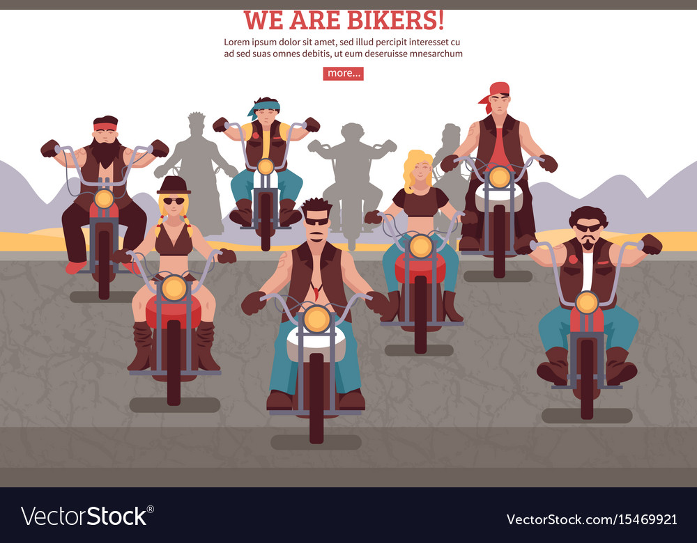 Bikers background Royalty Free Vector Image - VectorStock
