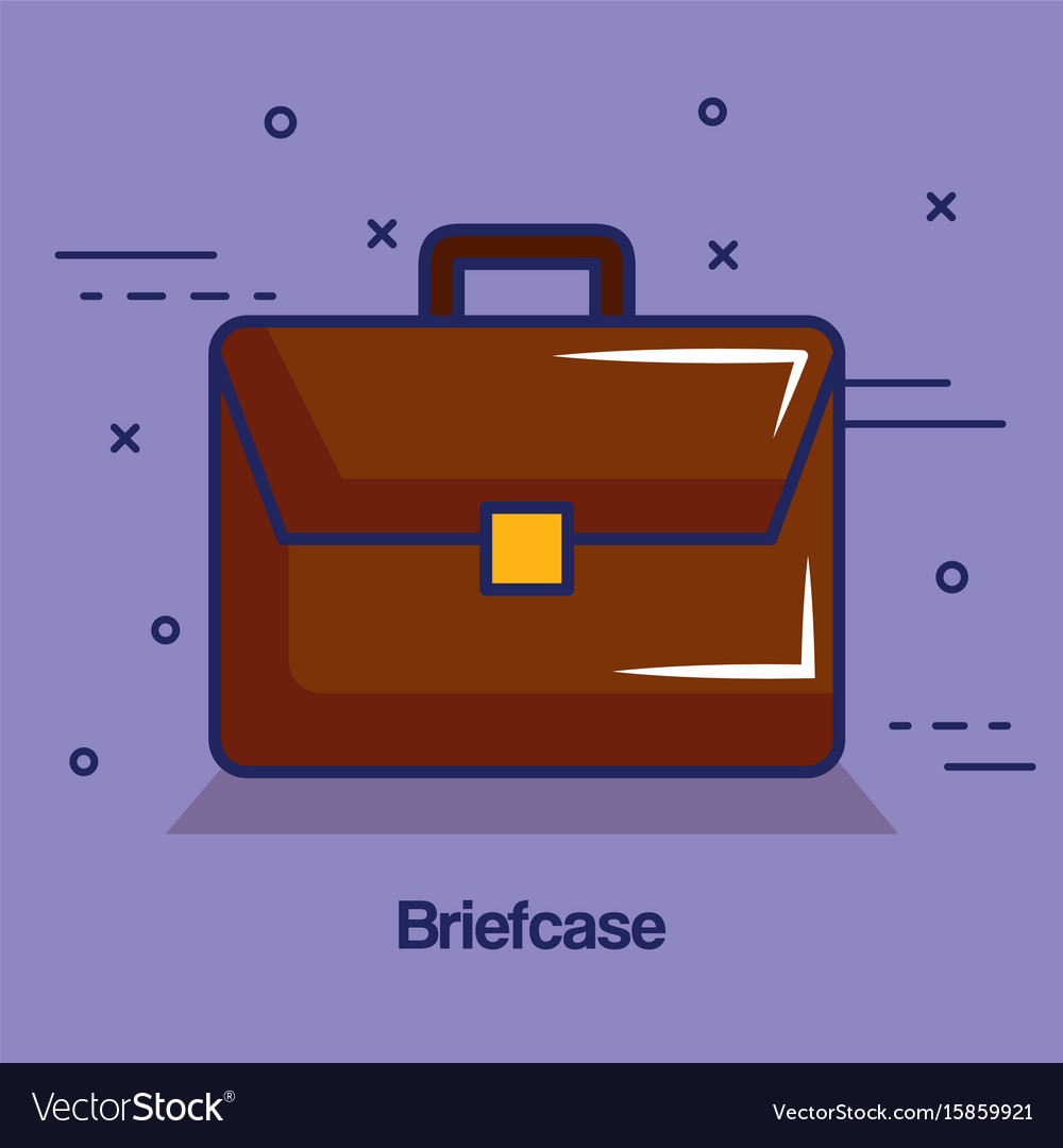 Brown briefcase design Royalty Free Vector Image