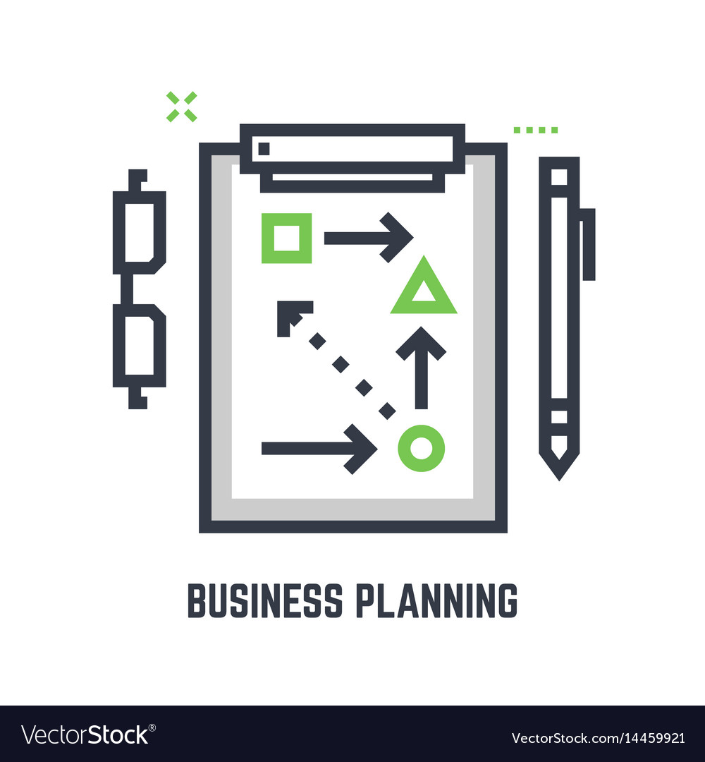 Business planning table Royalty Free Vector Image