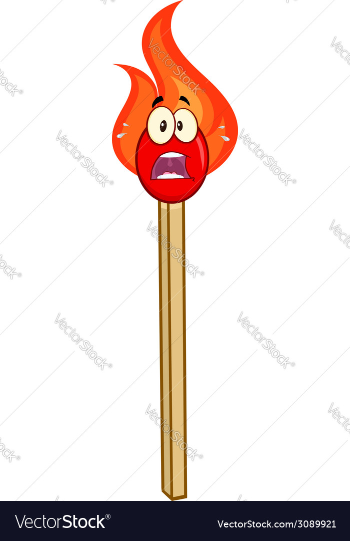 Cartoon flame Royalty Free Vector Image - VectorStock