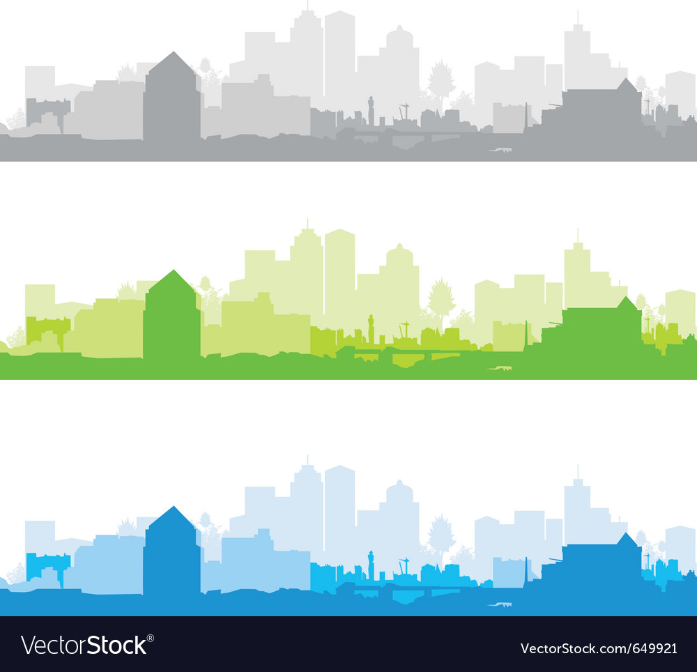 Cityscapes Royalty Free Vector Image - VectorStock