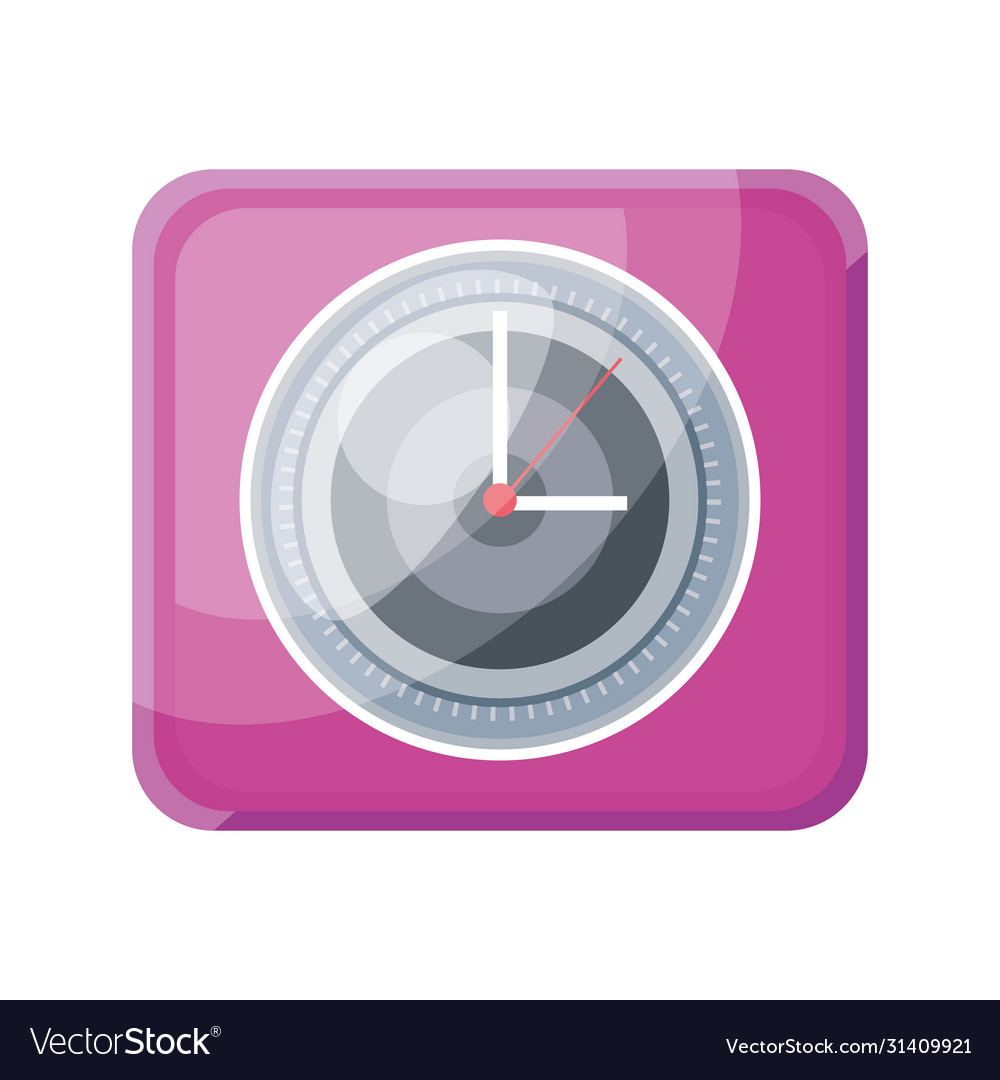 Clock app on white background Royalty Free Vector Image