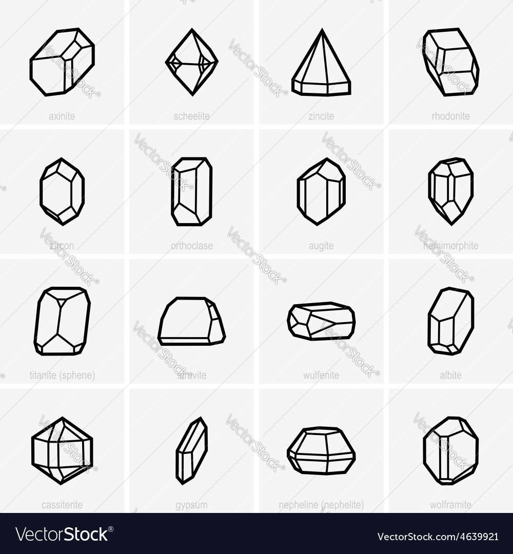 Crystals Royalty Free Vector Image - VectorStock