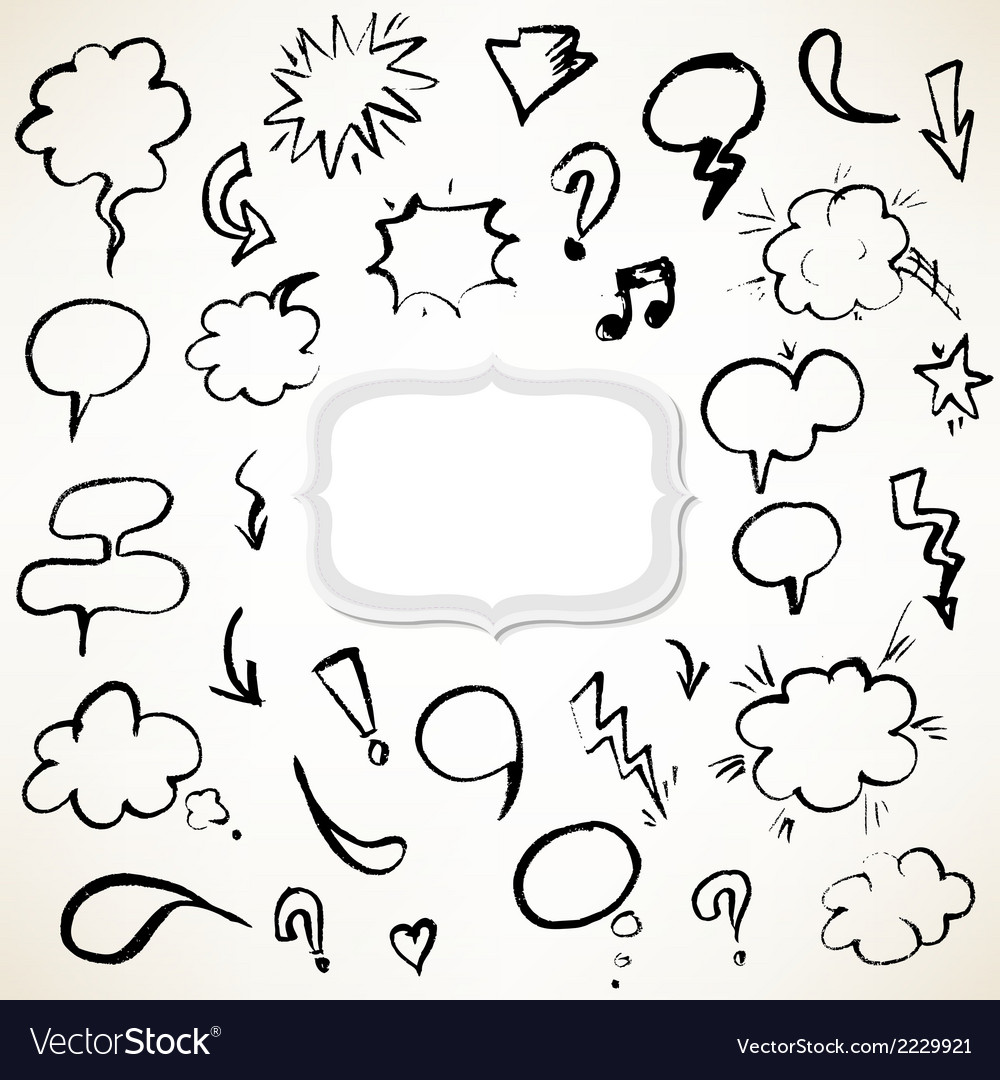 Hand drawn design elements Royalty Free Vector Image