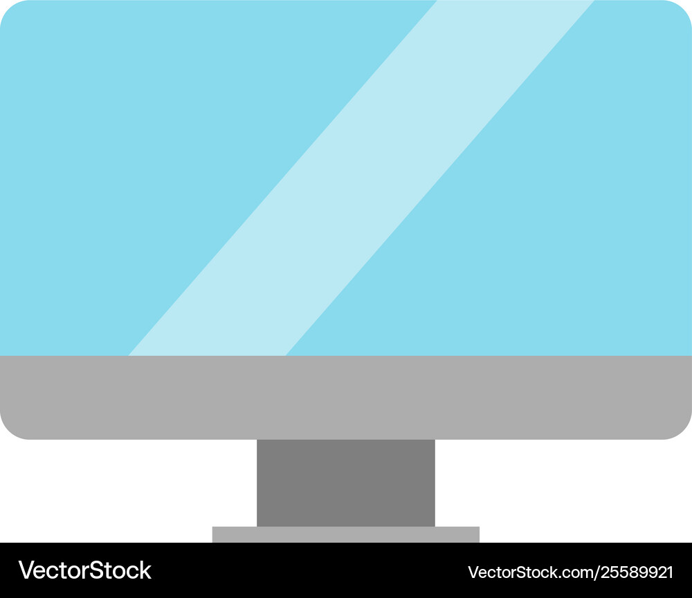 Isolated monitor screen on white background Vector Image
