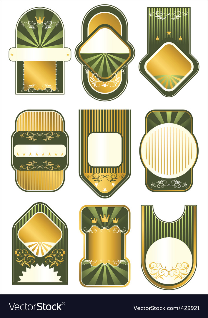 Labels Royalty Free Vector Image - VectorStock