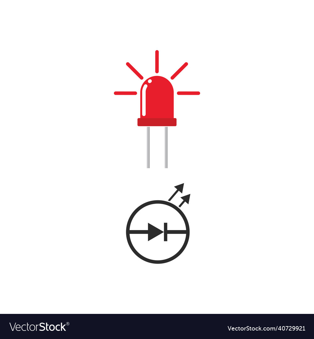 Led light icon sign design template Royalty Free Vector