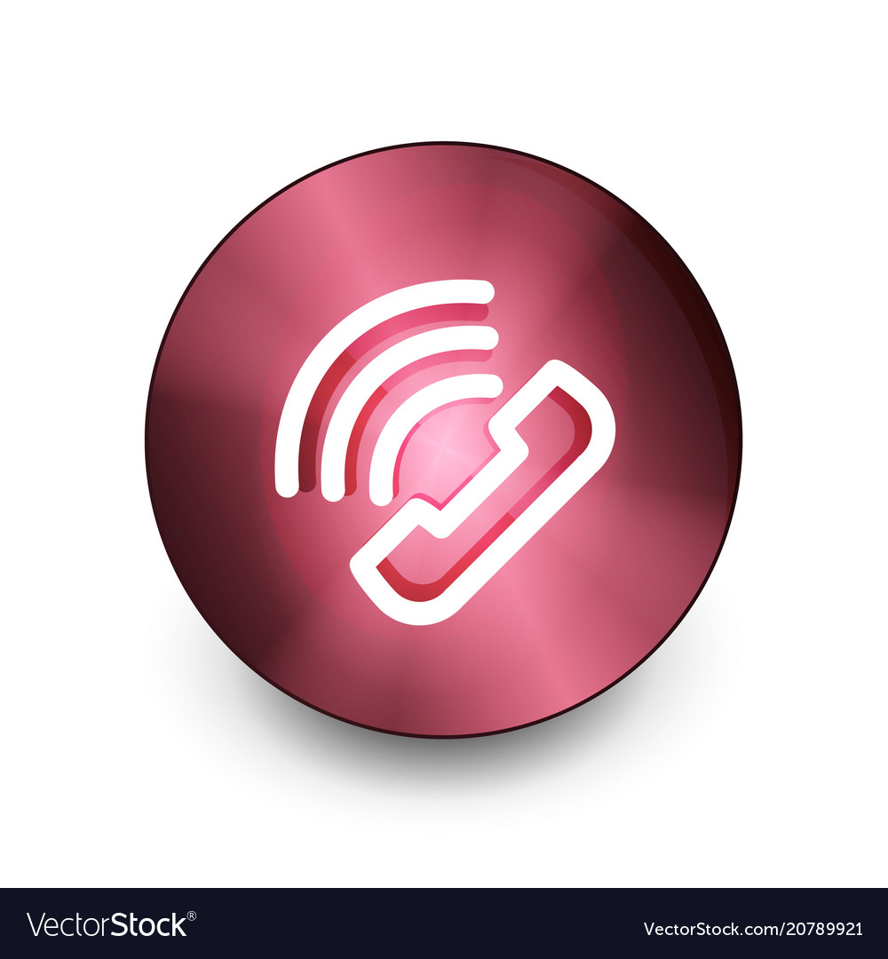 Phone support call center button Royalty Free Vector Image