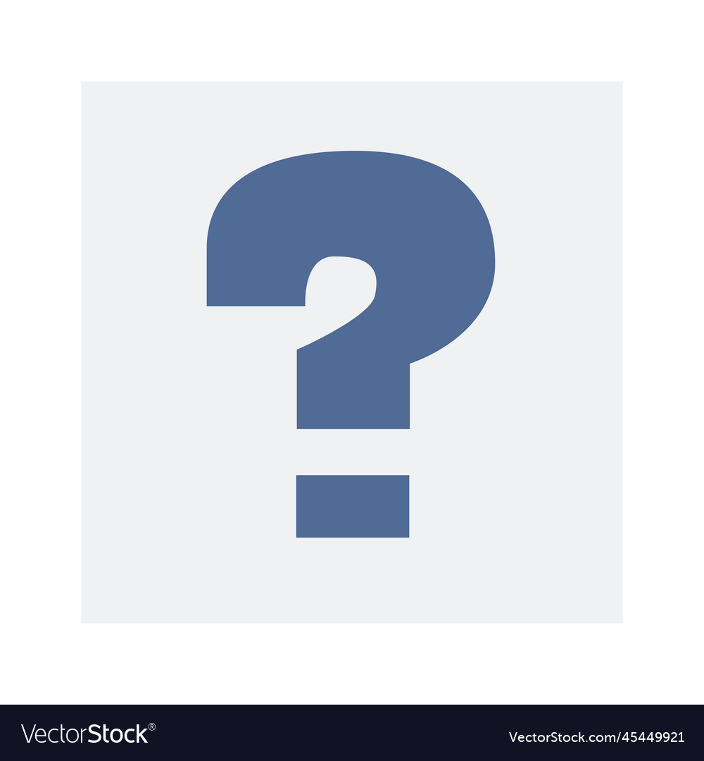 Question mark symbol flat icon and answer Vector Image