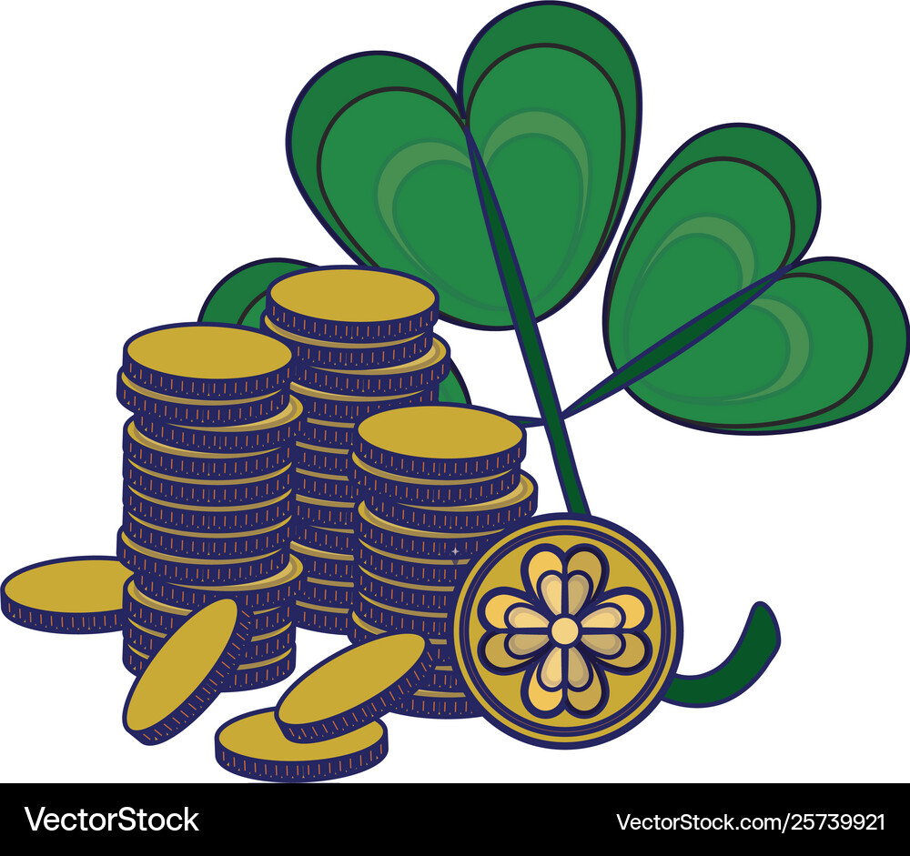 Saint patrick day irish celebration blue lines Vector Image