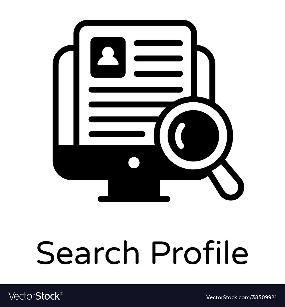 Search profile Royalty Free Vector Image - VectorStock