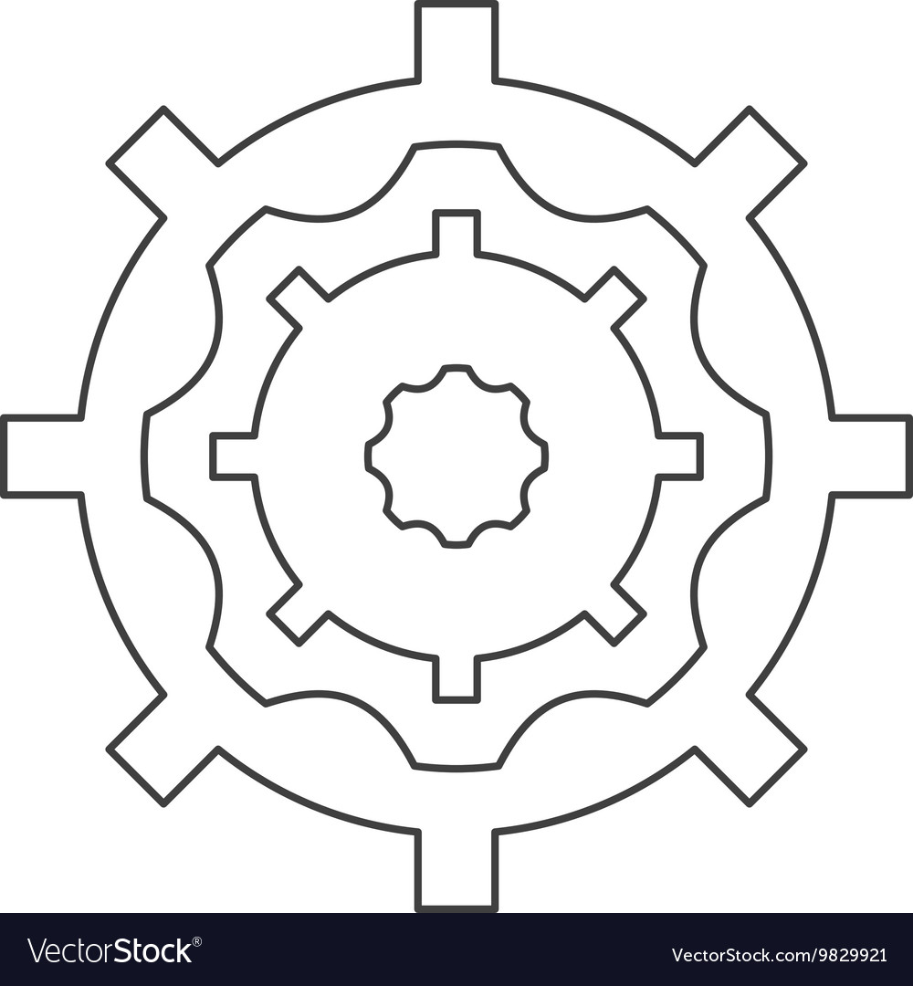 Single gear icon Royalty Free Vector Image - VectorStock