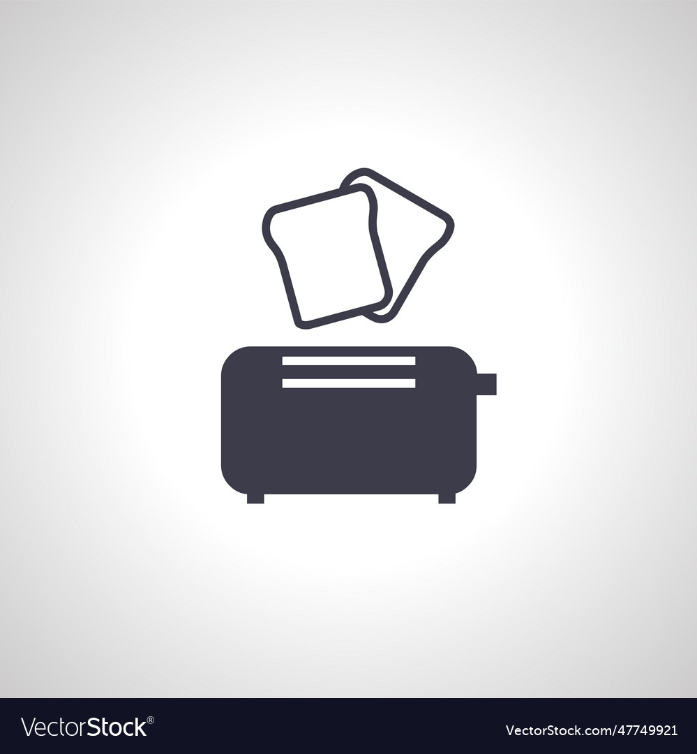Toaster icon with bread icon Royalty Free Vector Image