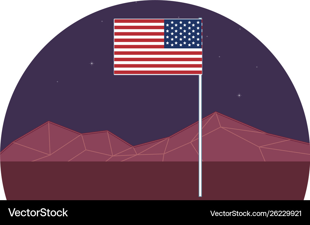 United states flag icon cartoon Royalty Free Vector Image