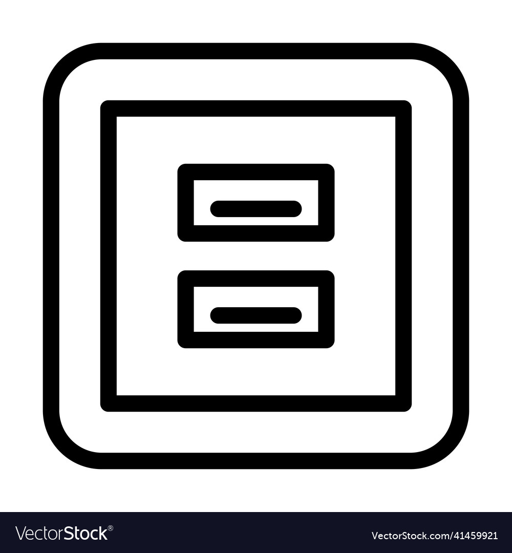 Usb socket line icon Royalty Free Vector Image