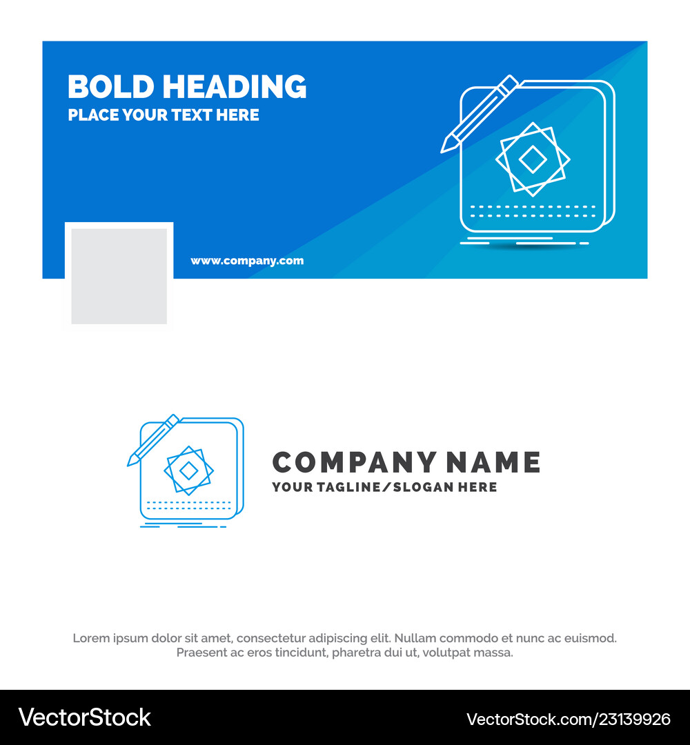 Blue business logo template for design app Vector Image