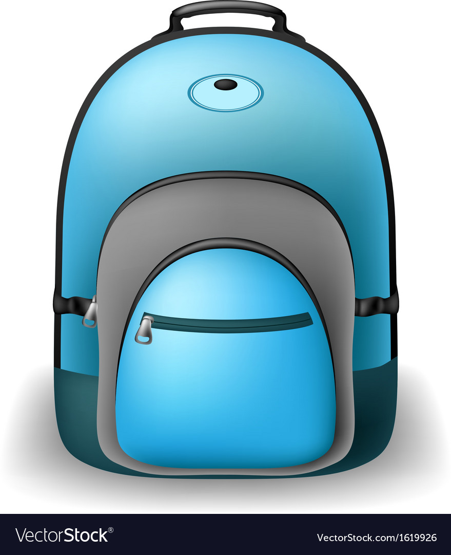 Blue school bag Royalty Free Vector Image - VectorStock Blue school bag Royalty Free Vector Image - VectorStock