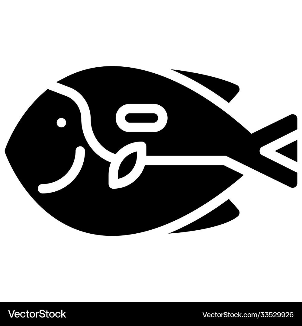 Blue tang fish icon summer vacation related Vector Image