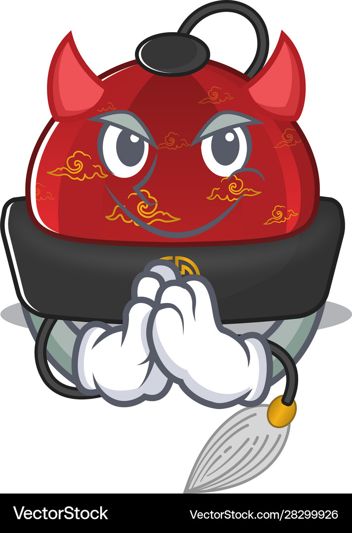 Cartoon character traditional chinese hat Vector Image