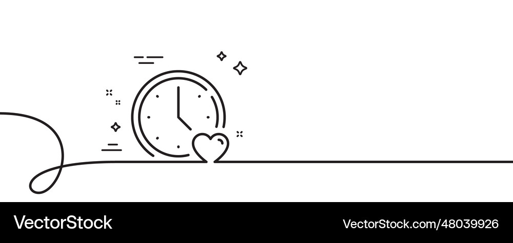 Dating line icon social network time sign Vector Image