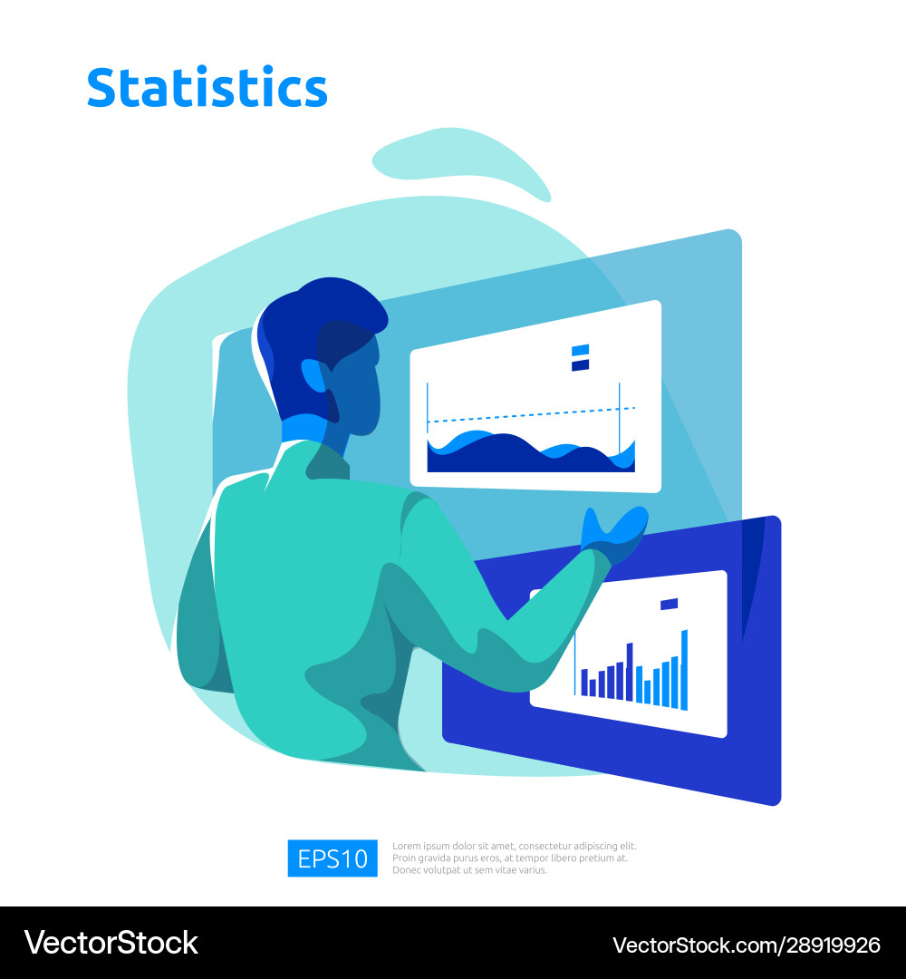 Digital analysis concept for business market Vector Image