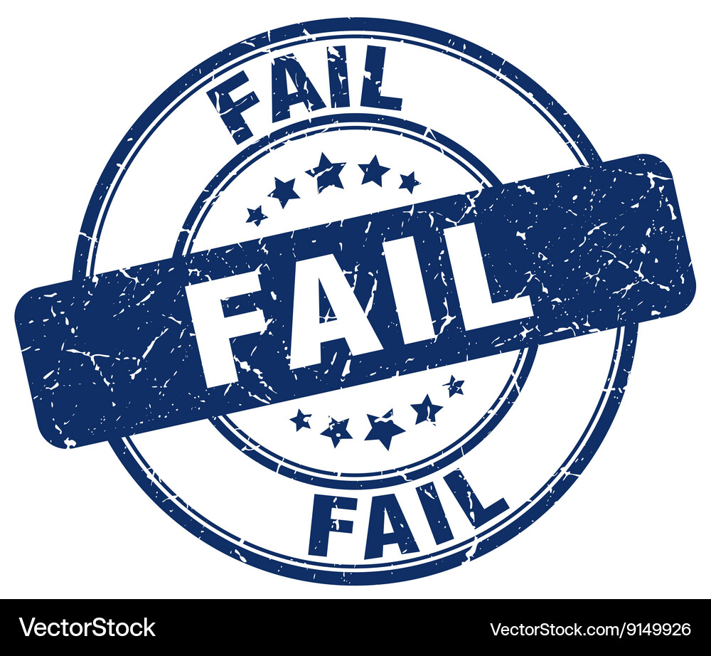 Fail blue grunge round vintage rubber stamp Vector Image
