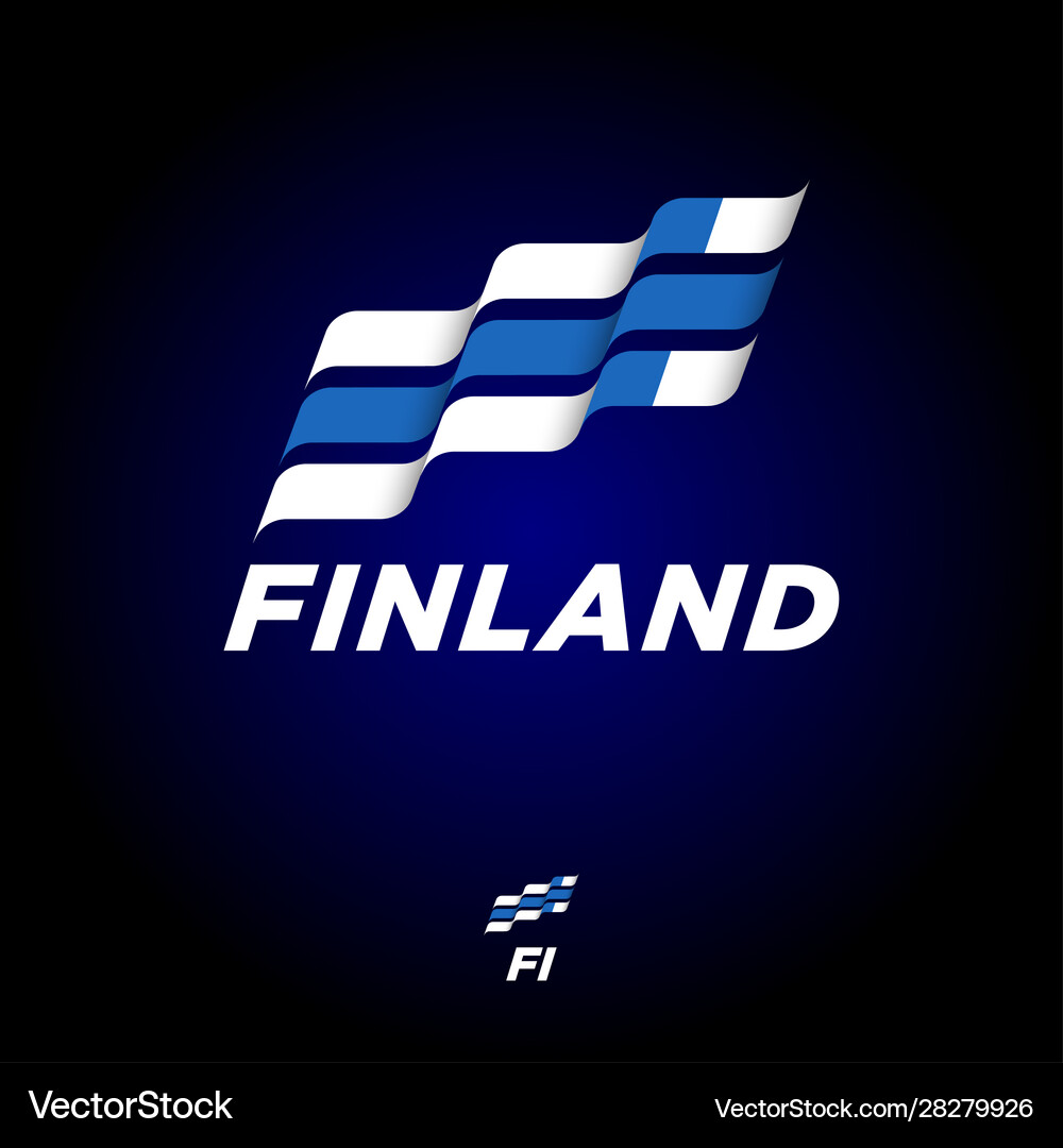Flag finland dynamic culture celebration icon Vector Image