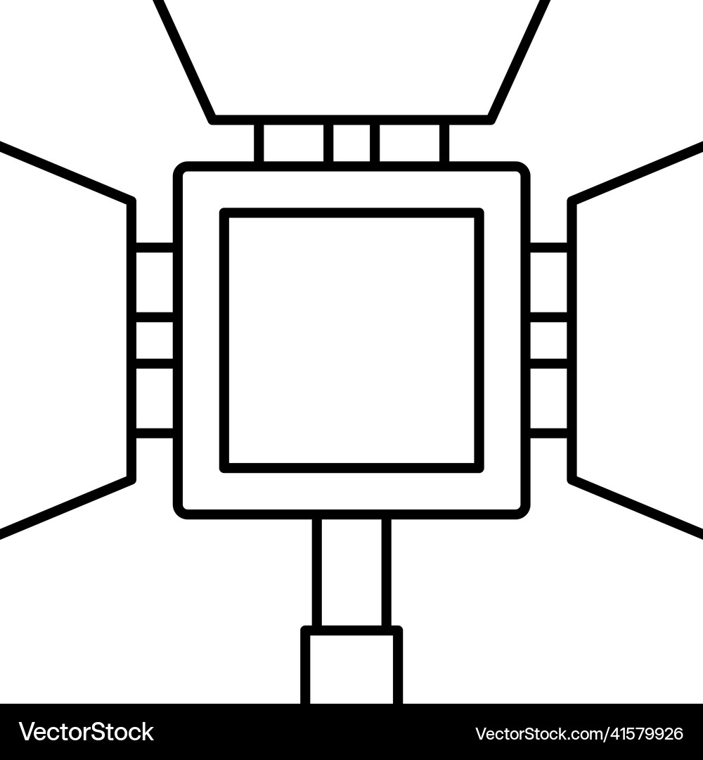 Lightbox photography equipment line icon Vector Image