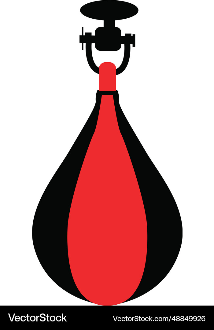 Punching boxing speed bag red and black Royalty Free Vector