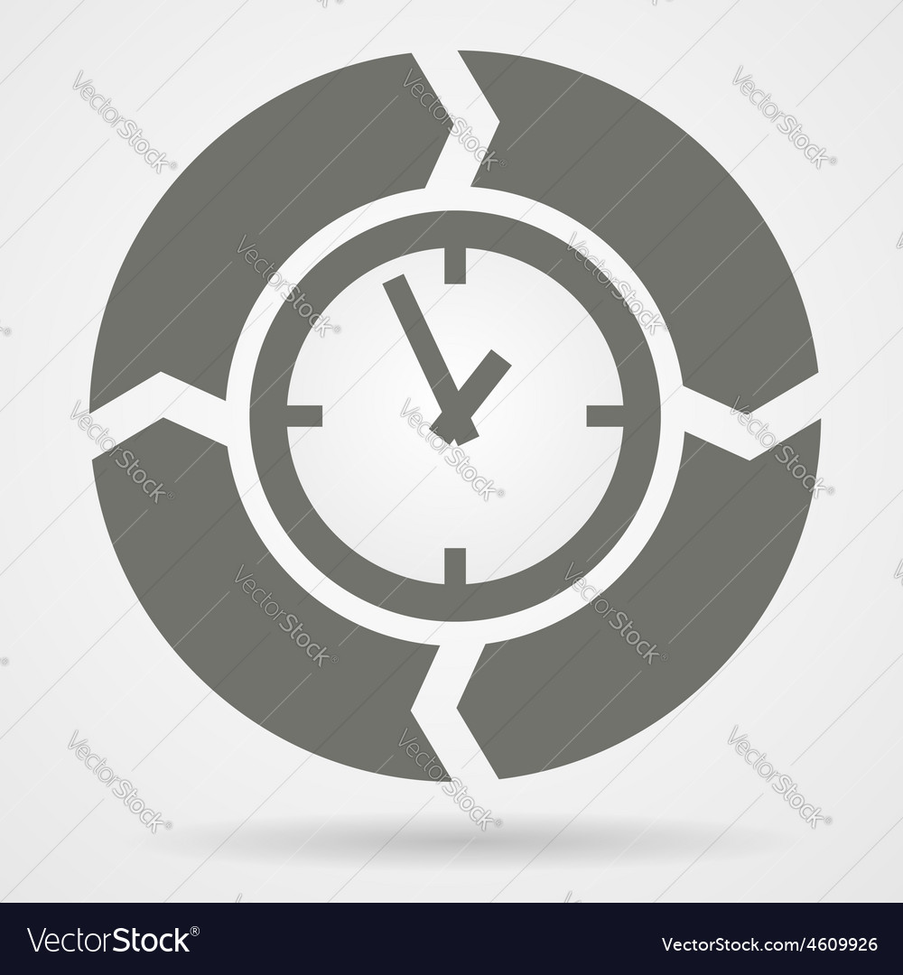 Time Cycle Icon - Clock Web Royalty Free Vector Image