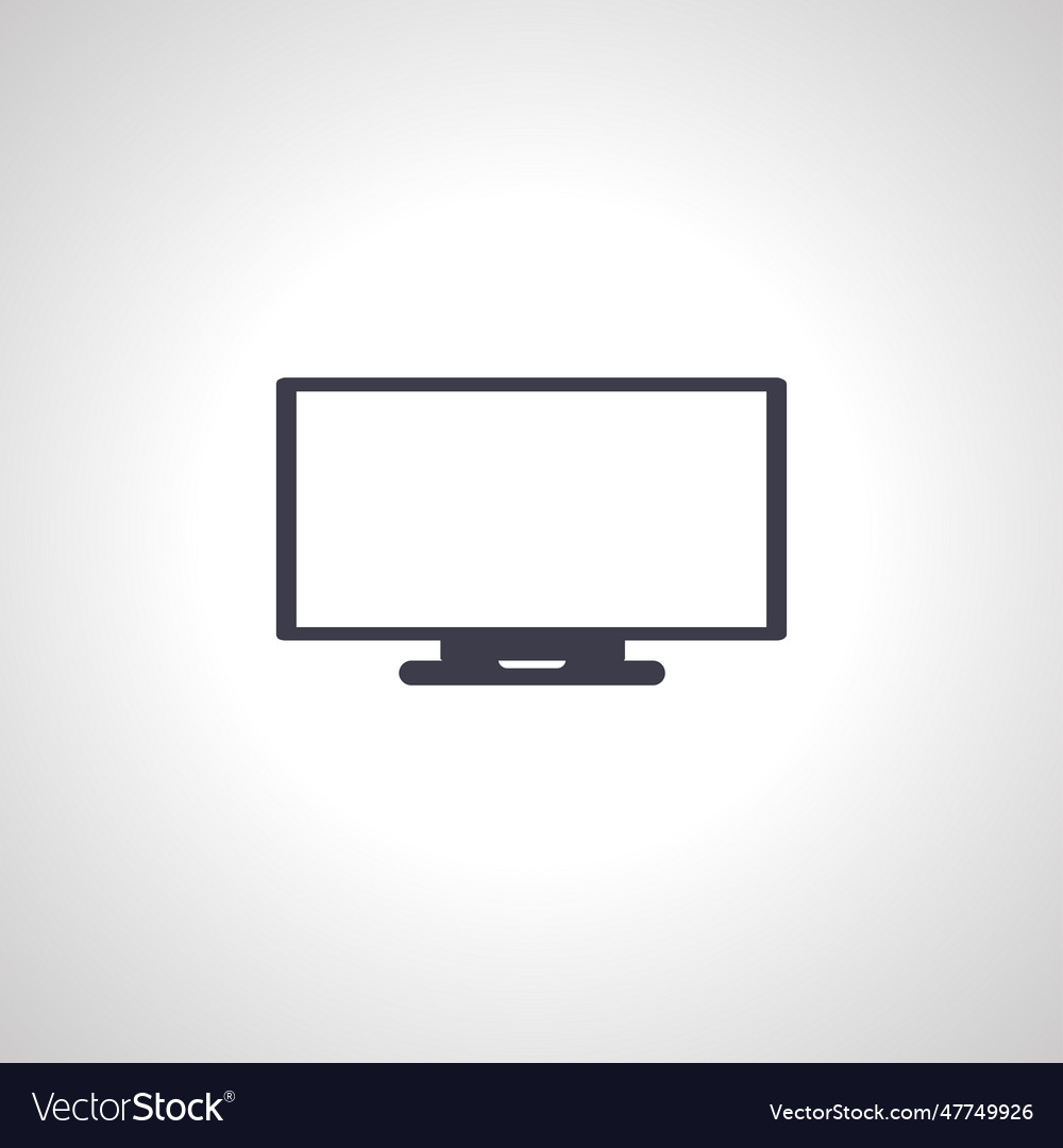 Tv icon lcd screen icon Royalty Free Vector Image