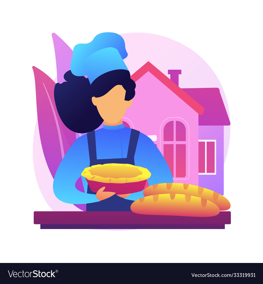 Baking bread abstract concept Royalty Free Vector Image